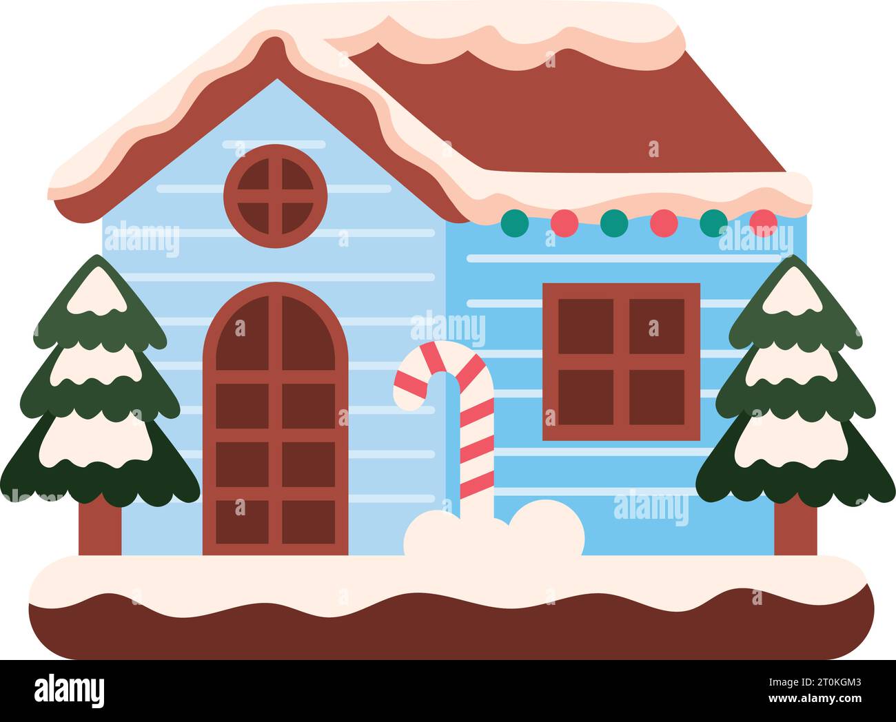 christmas house blue vector isolated Stock Vector Image & Art - Alamy
