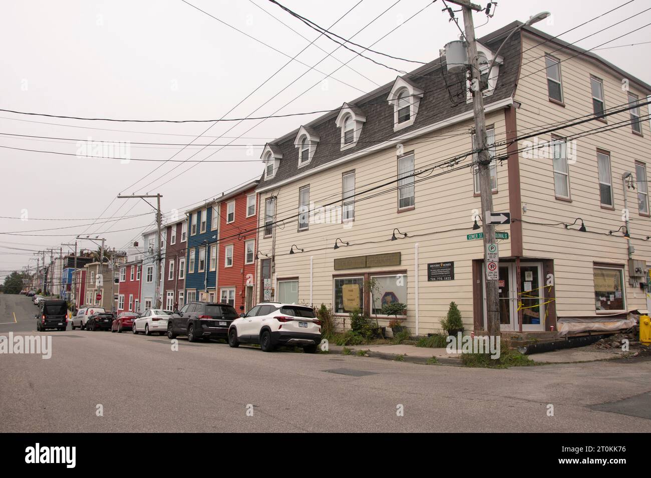 Colorful jellybean row houses in downtown St. John's, Newfoundland ...