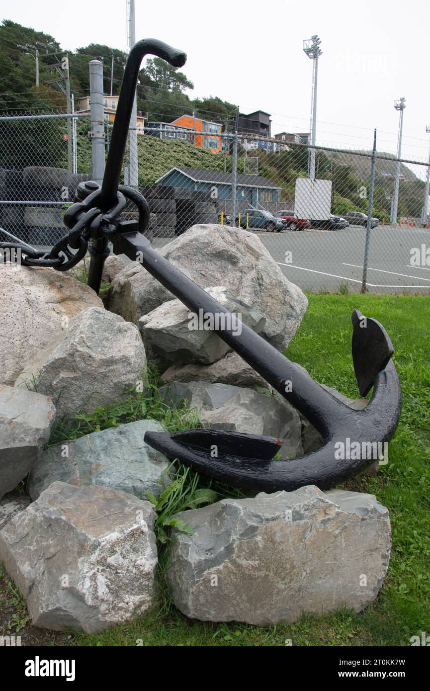 Admiralty anchor display at the port in St. John's, Newfoundland ...