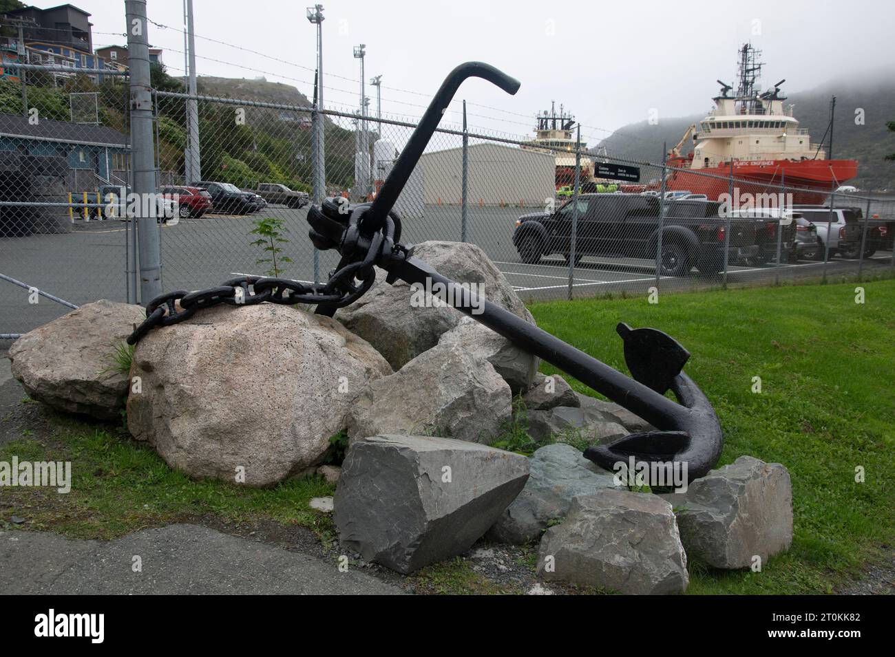 Admiralty anchor display at the port in St. John's, Newfoundland ...