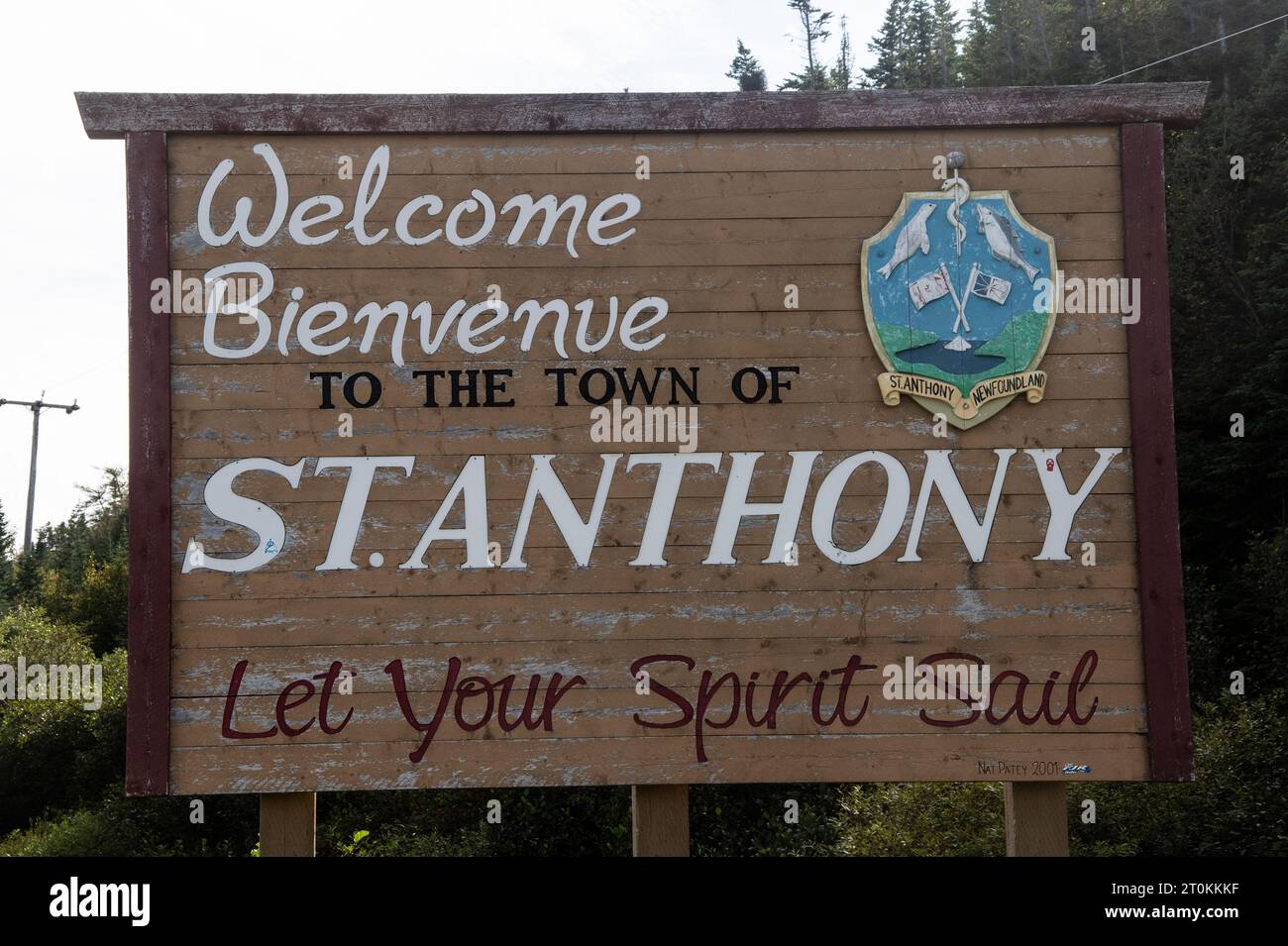 Welcome to the town of St. Anthony sign in Newfoundland & Labrador ...