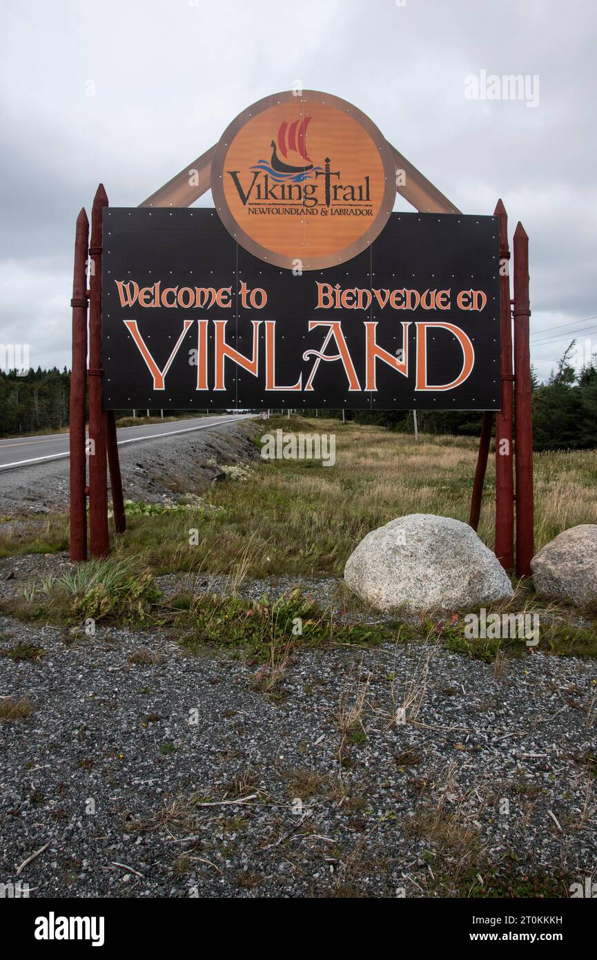 Welcome to Vinland sign in St. Anthony, Newfoundland & Labrador, Canada ...
