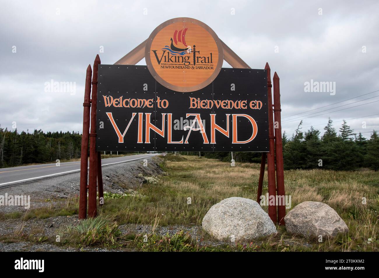Welcome to Vinland sign in St. Anthony, Newfoundland & Labrador, Canada ...