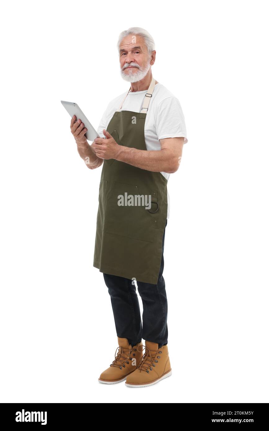 Senior man gardening portrait Cut Out Stock Images & Pictures - Alamy