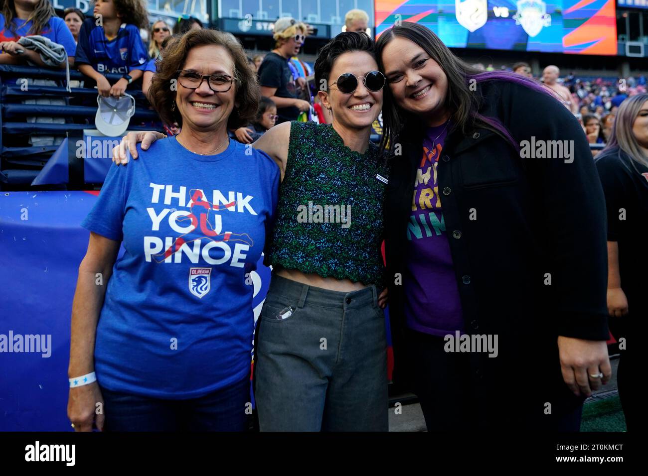 Denise Rapinoe, left, the mother of OL Reign forward Megan Rapinoe ...