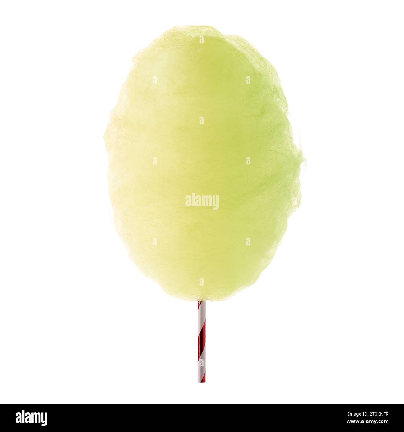 Yummy yellow cotton candy isolated on white Stock Photo - Alamy