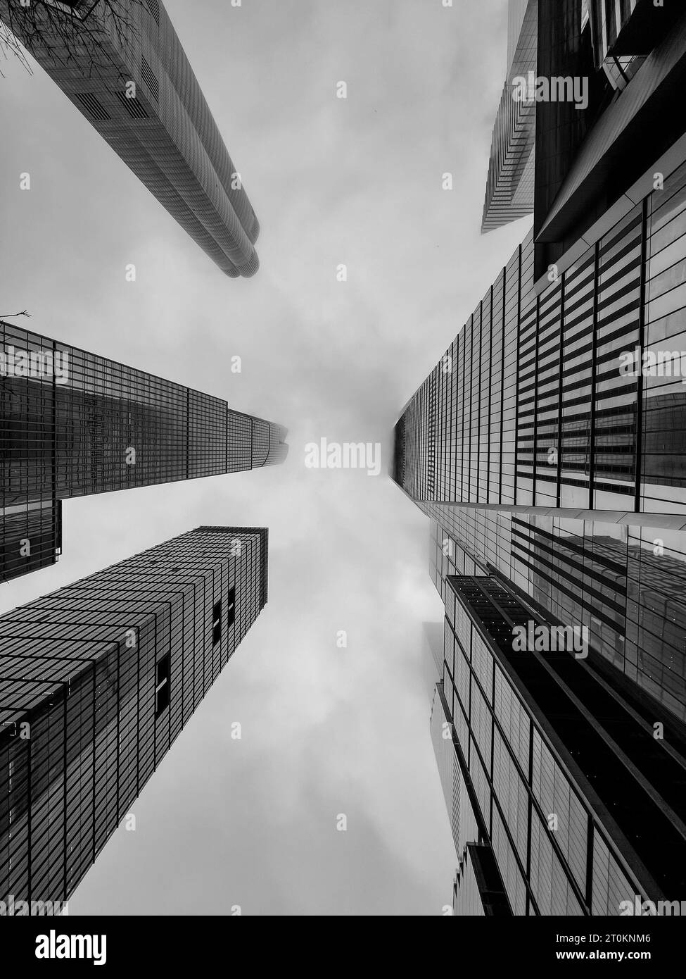 Grayscale city street view hi-res stock photography and images - Alamy