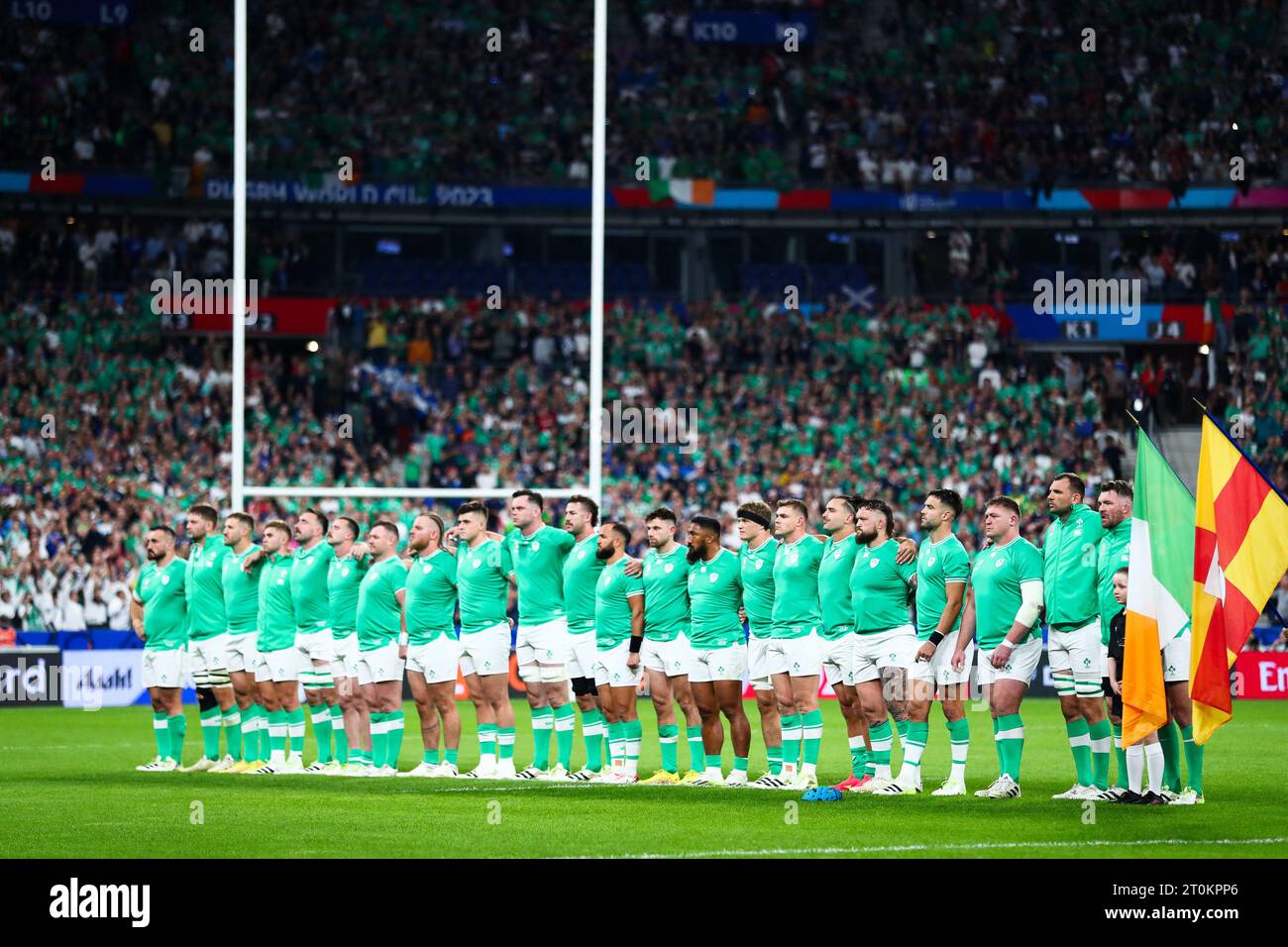 Team of Ireland during the national anthem prior the Rugby World Cup ...