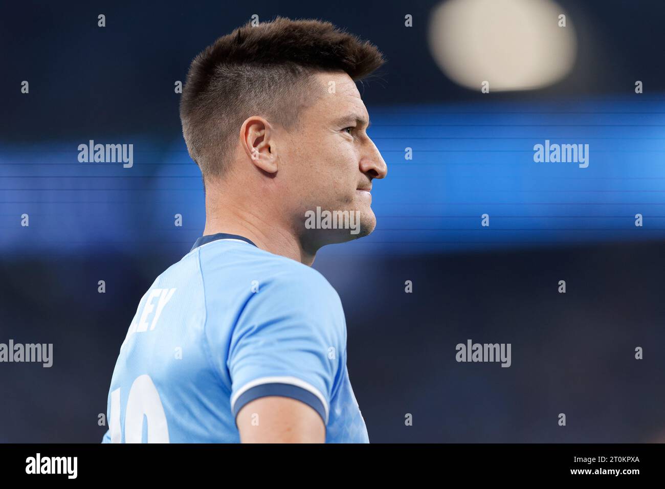 Sydney, Australia. 07th Oct, 2023. Joe Lolley of Sydney FC looks on ...
