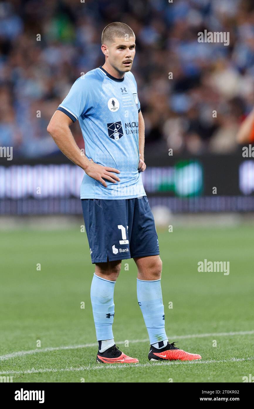 Sydney, Australia. 07th Oct, 2023. Patrick Wood of Sydney FC looks on ...
