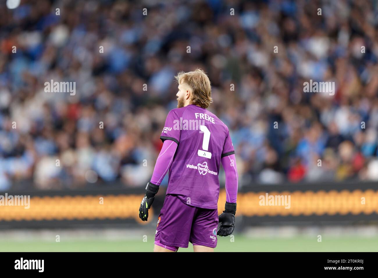 Sydney, Australia. 07th Oct, 2023. Macklin Freke of Brisbane Roar looks ...