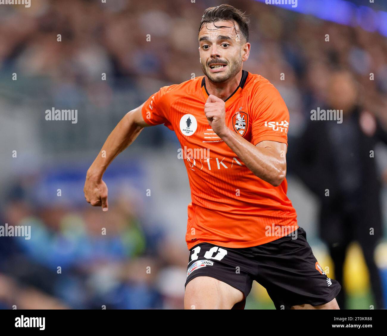 Sydney, Australia. 07th Oct, 2023. Nikola Mileusnic of Brisbane Roar in ...