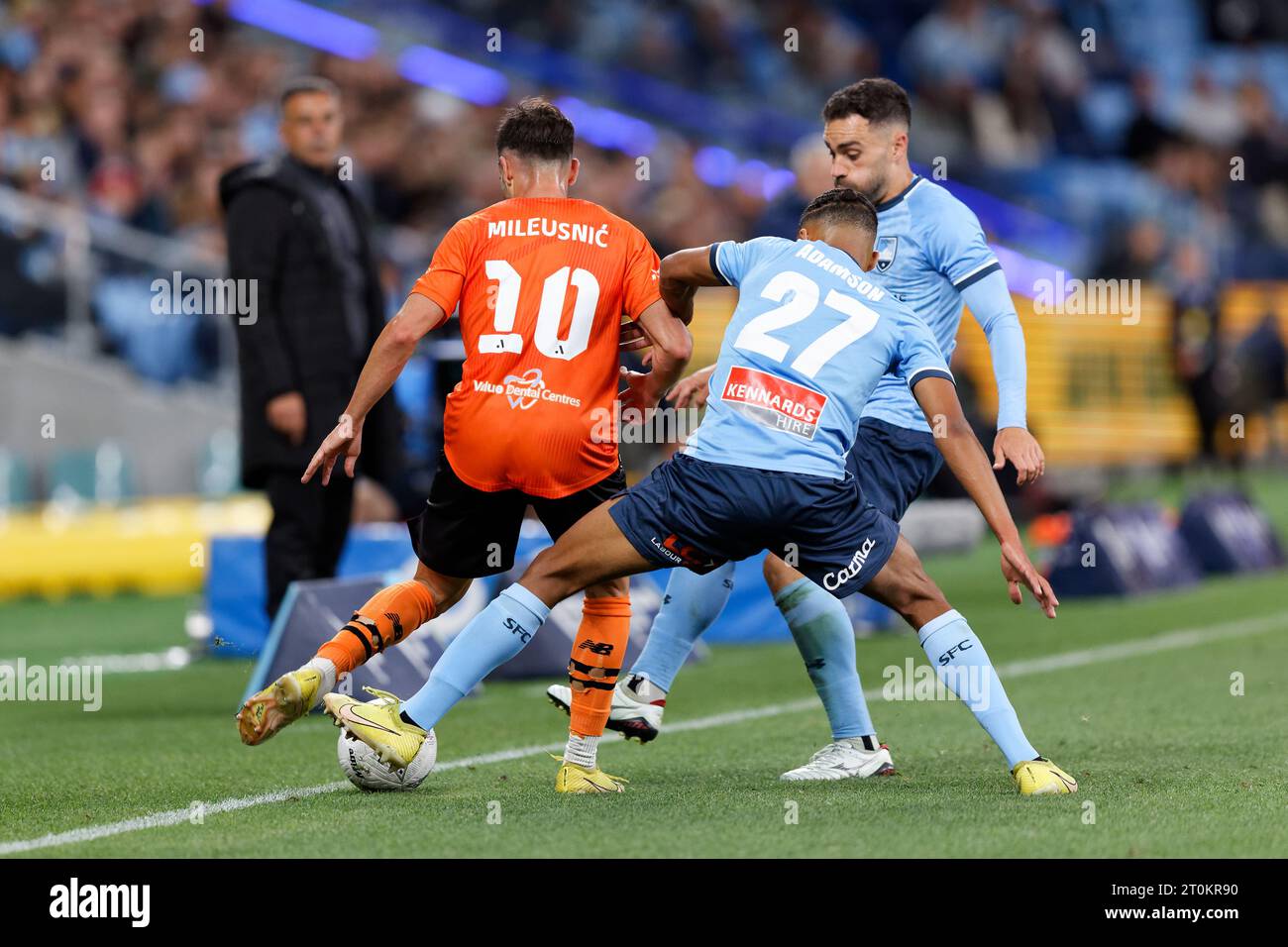 Sydney, Australia. 07th Oct, 2023. Kealey Adamson of Sydney FC competes ...