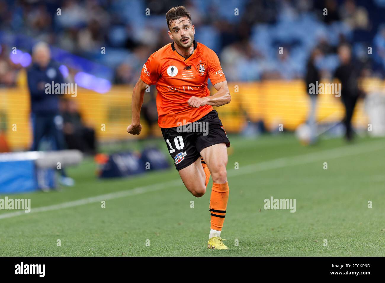 Sydney, Australia. 07th Oct, 2023. Nikola Mileusnic of Brisbane Roar in ...