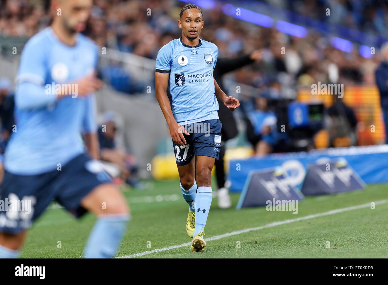 Sydney, Australia. 07th Oct, 2023. Kealey Adamson of Sydney FC looks on ...