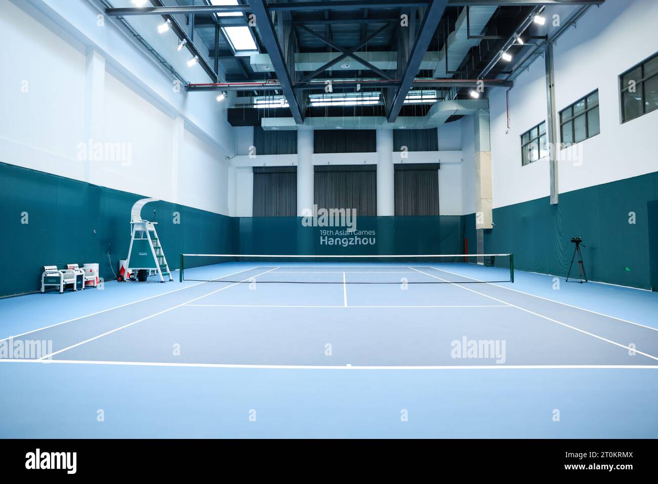 Hangzhou, China. 7th Oct, 2023. General view Soft Tennis : at Hangzhou Olympic Sports Centre ...