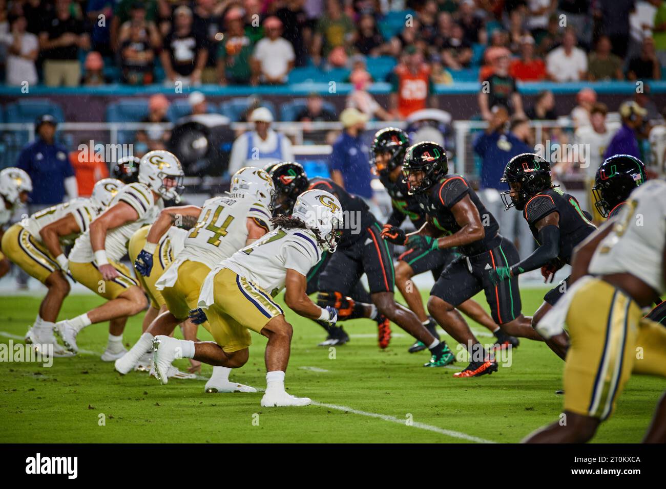 Miami, Florida, USA. 7th October 2023. 4-Dontae Smith of Georgia Tech ...
