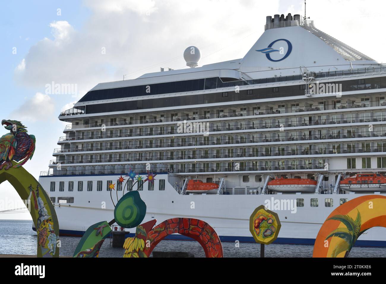 Roseau, Dominica - January 9, 2023 - MS Riviera, an Oceania Cruise Ship ...