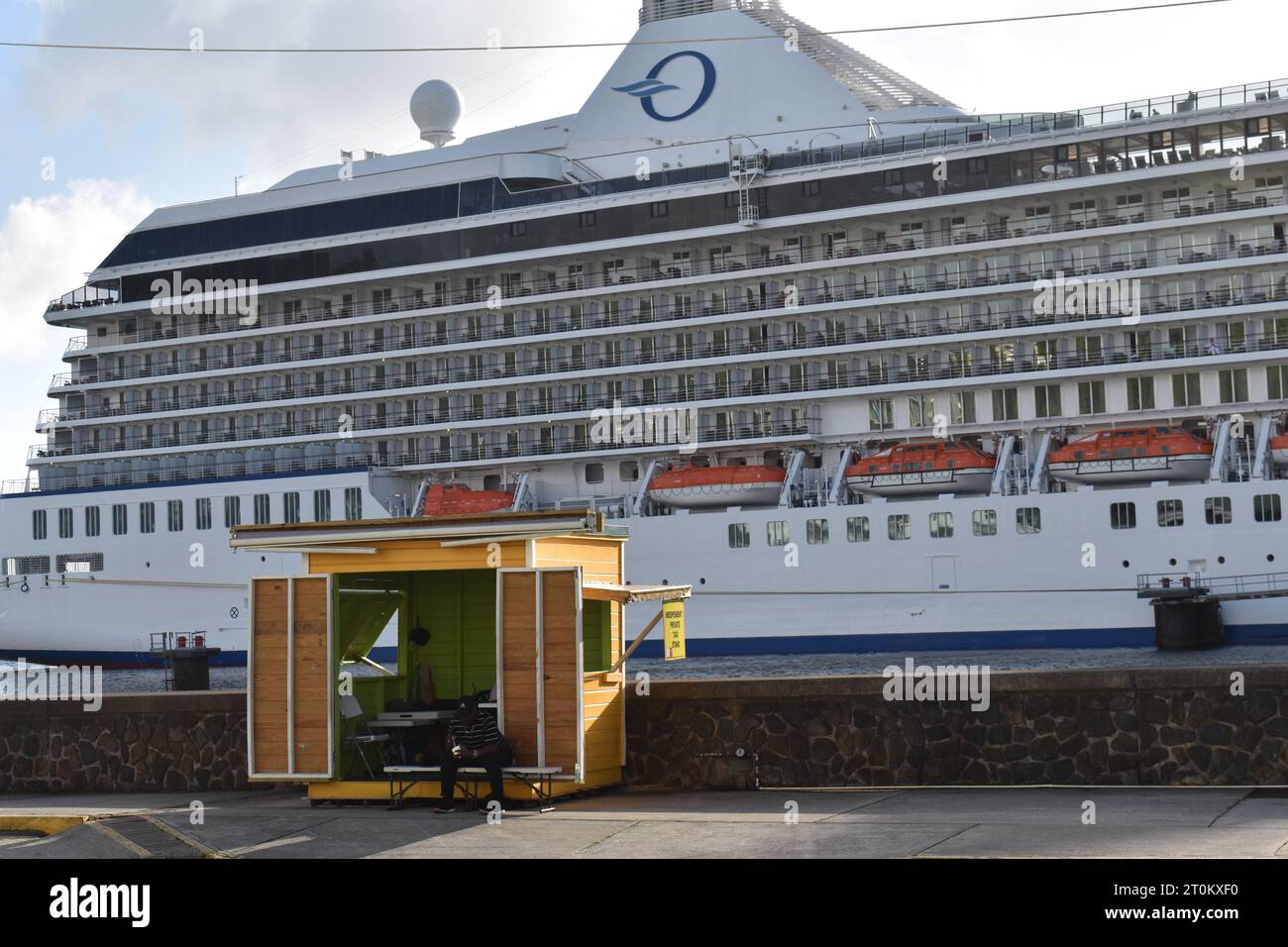 Roseau, Dominica - January 9, 2023 - MS Riviera, an Oceania Cruise Ship ...