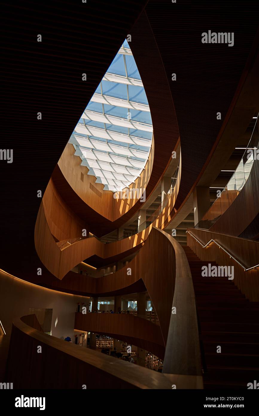 Design of the central public library in Calgary. Modern art interior ...