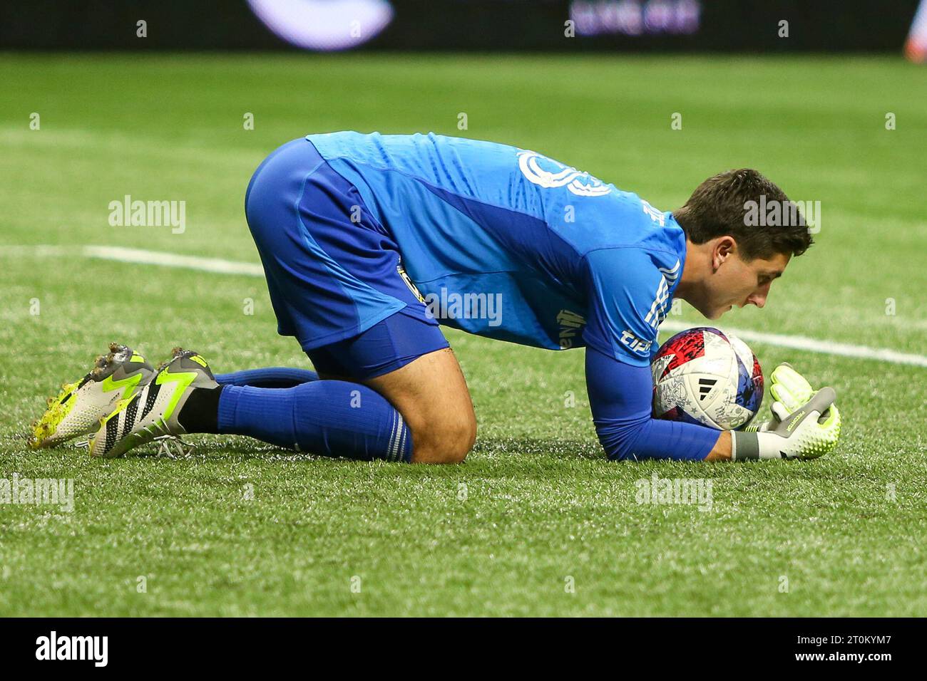 Atlanta, Georgia, USA. 7th Oct, 2023. Columbus Crew goalkeeper Patrick ...