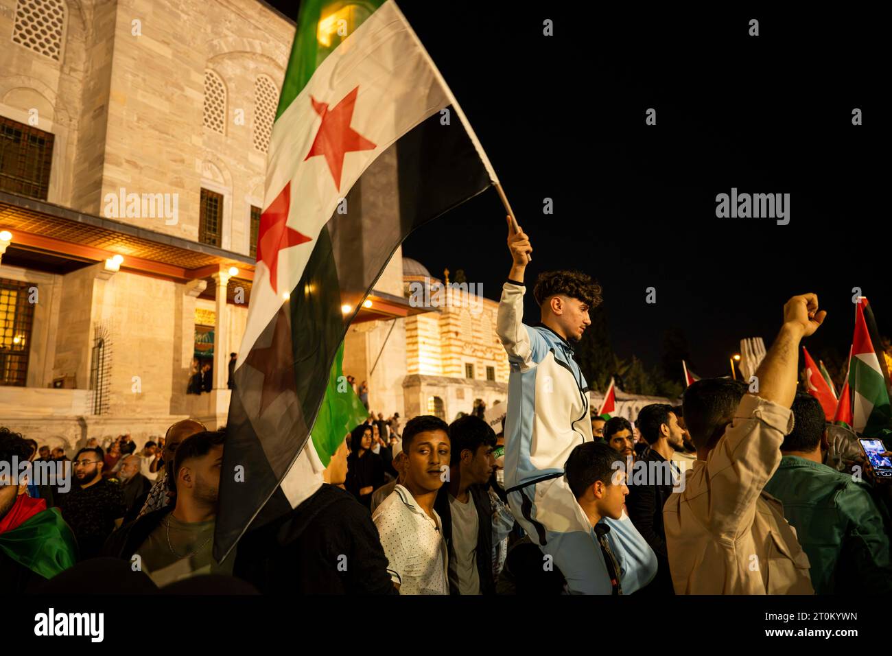Istanbul, Turkey. 7th Oct, 2023. The protests by Hamas in Israel were ...