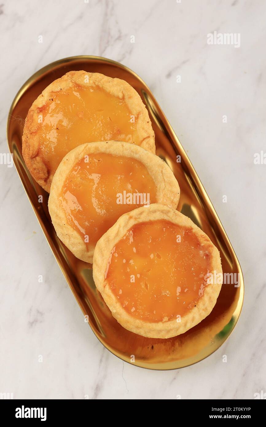 Milk Pie Susu or Custard Tarts, Pie Based with Creamy Milk Custad ...