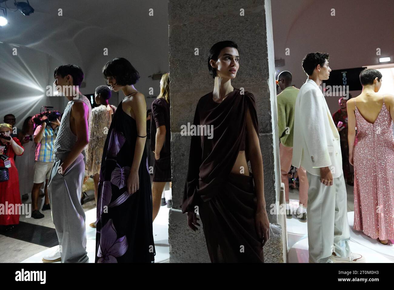 Lisbon, Portugal. 07th Oct, 2023. Models walk the runway during ...