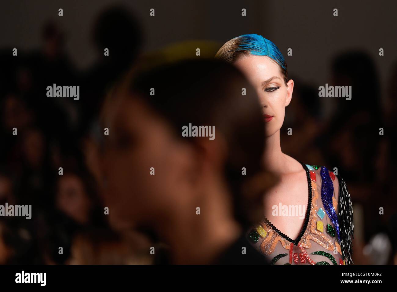 Lisbon, Portugal. 07th Oct, 2023. A model walks the runway during ...