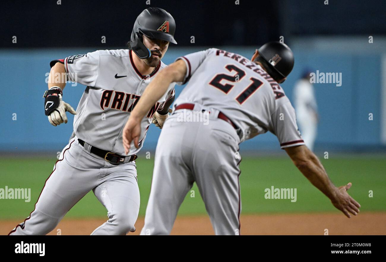 Los Angeles, United States. 07th Oct, 2023. Arizona Diamondbacks right ...