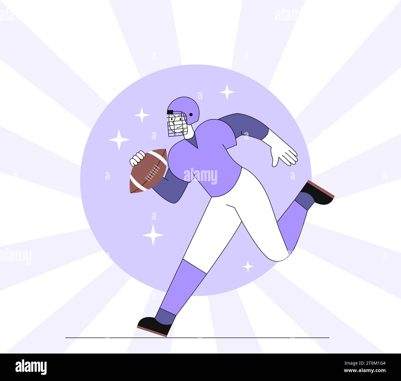 American football vector line concept Stock Vector Image & Art - Alamy