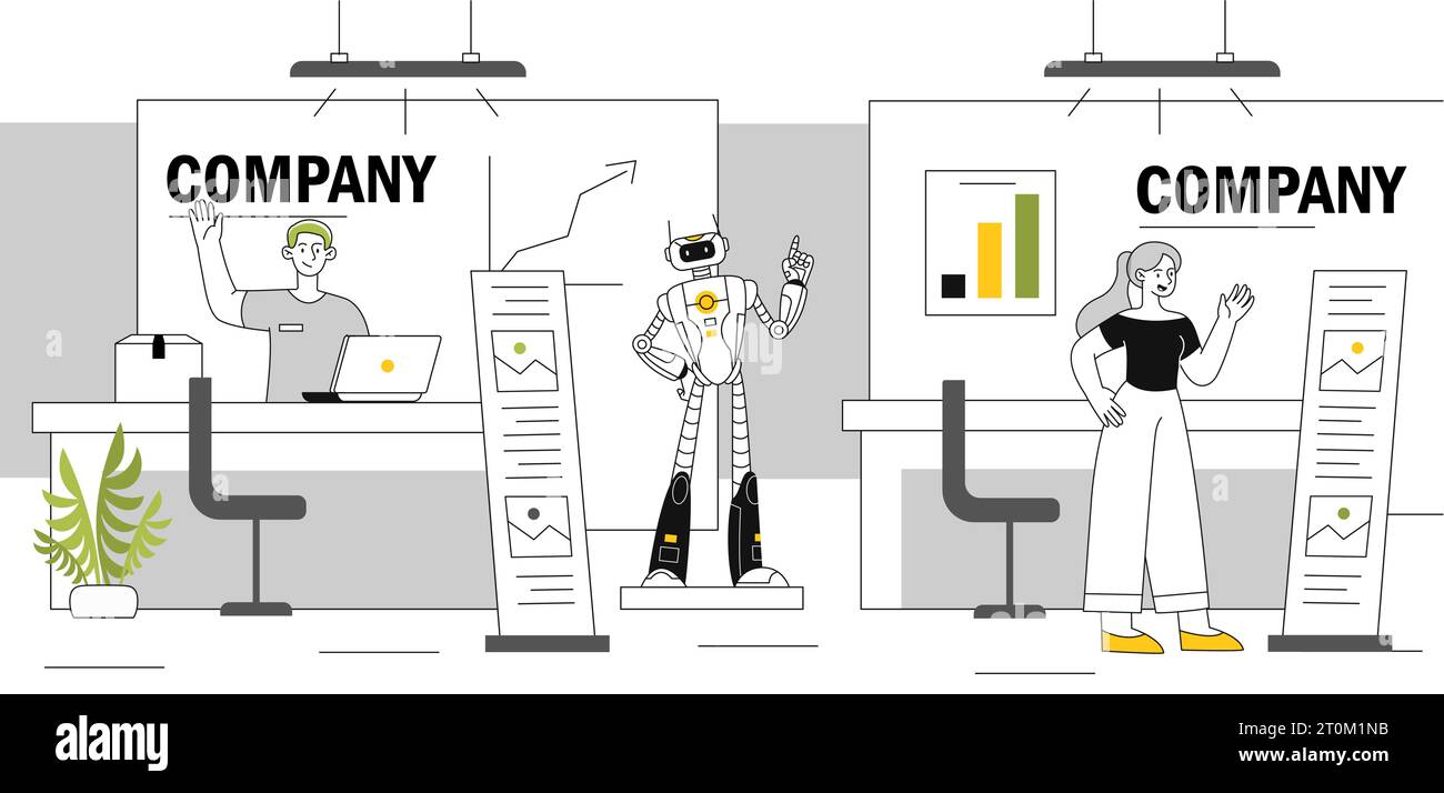 Trade fair hall Stock Vector Images - Alamy