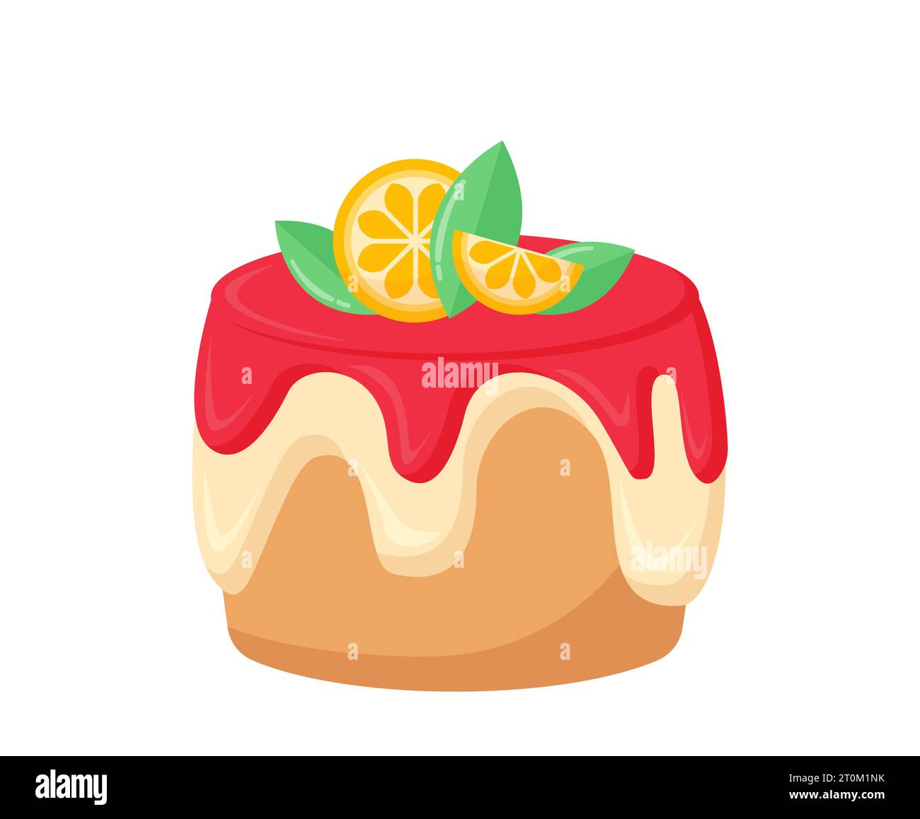 Lemon cupcake sweet muffin Stock Vector Images - Alamy
