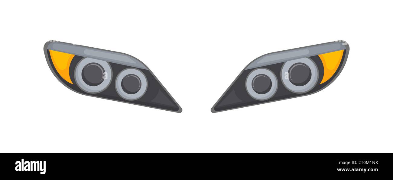 Car headlights vector concept Stock Vector Image & Art - Alamy