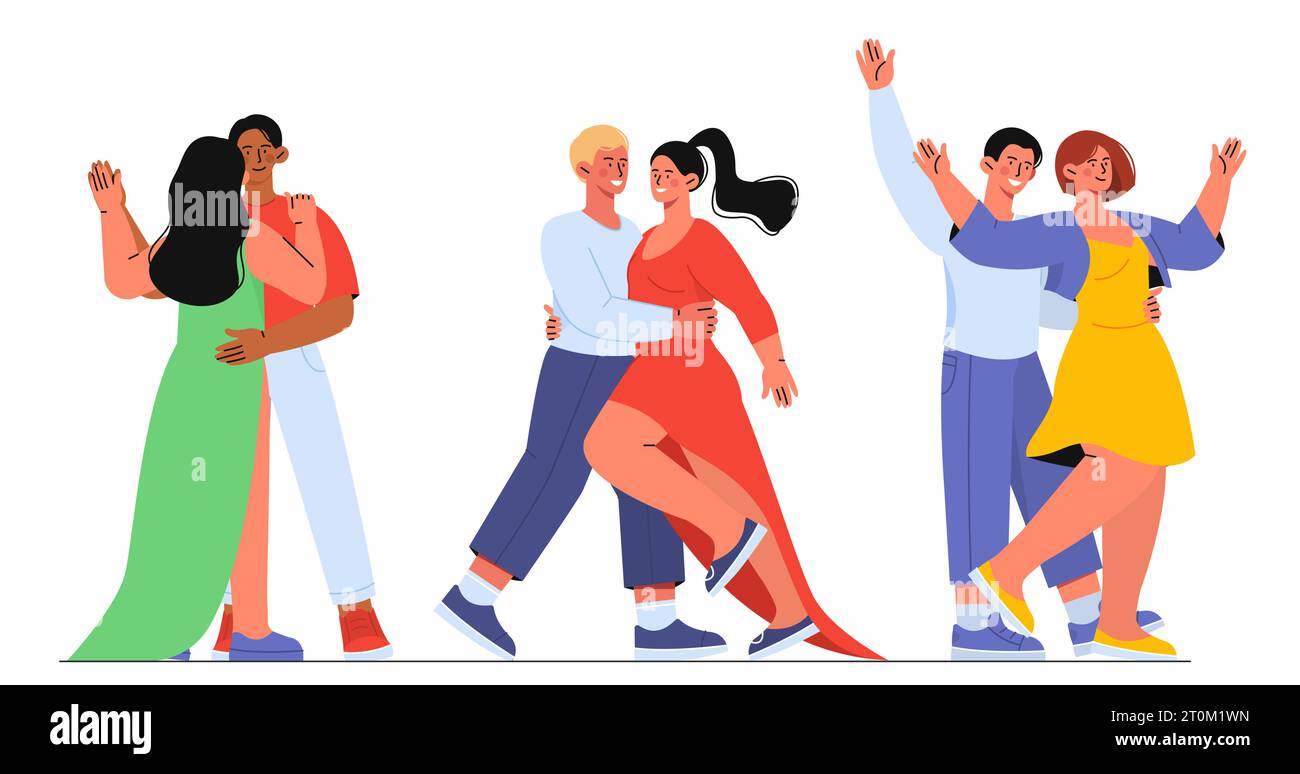 Couples dancing vector set Stock Vector Image & Art - Alamy