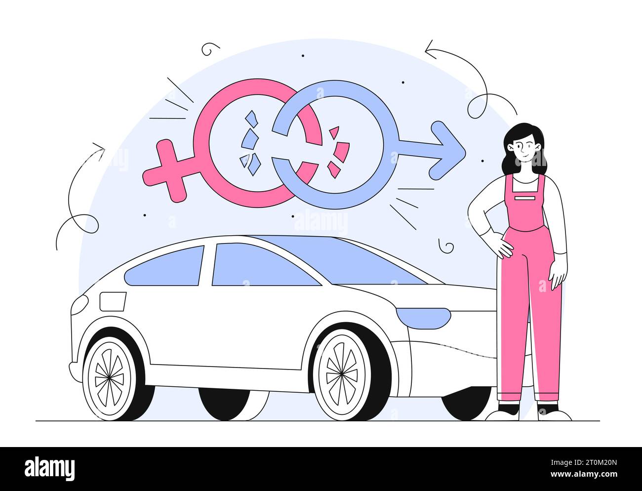 Destroy gender norms vector line concept Stock Vector Image & Art - Alamy