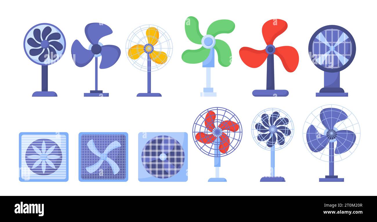 Electric fans vector set Stock Vector Image & Art - Alamy