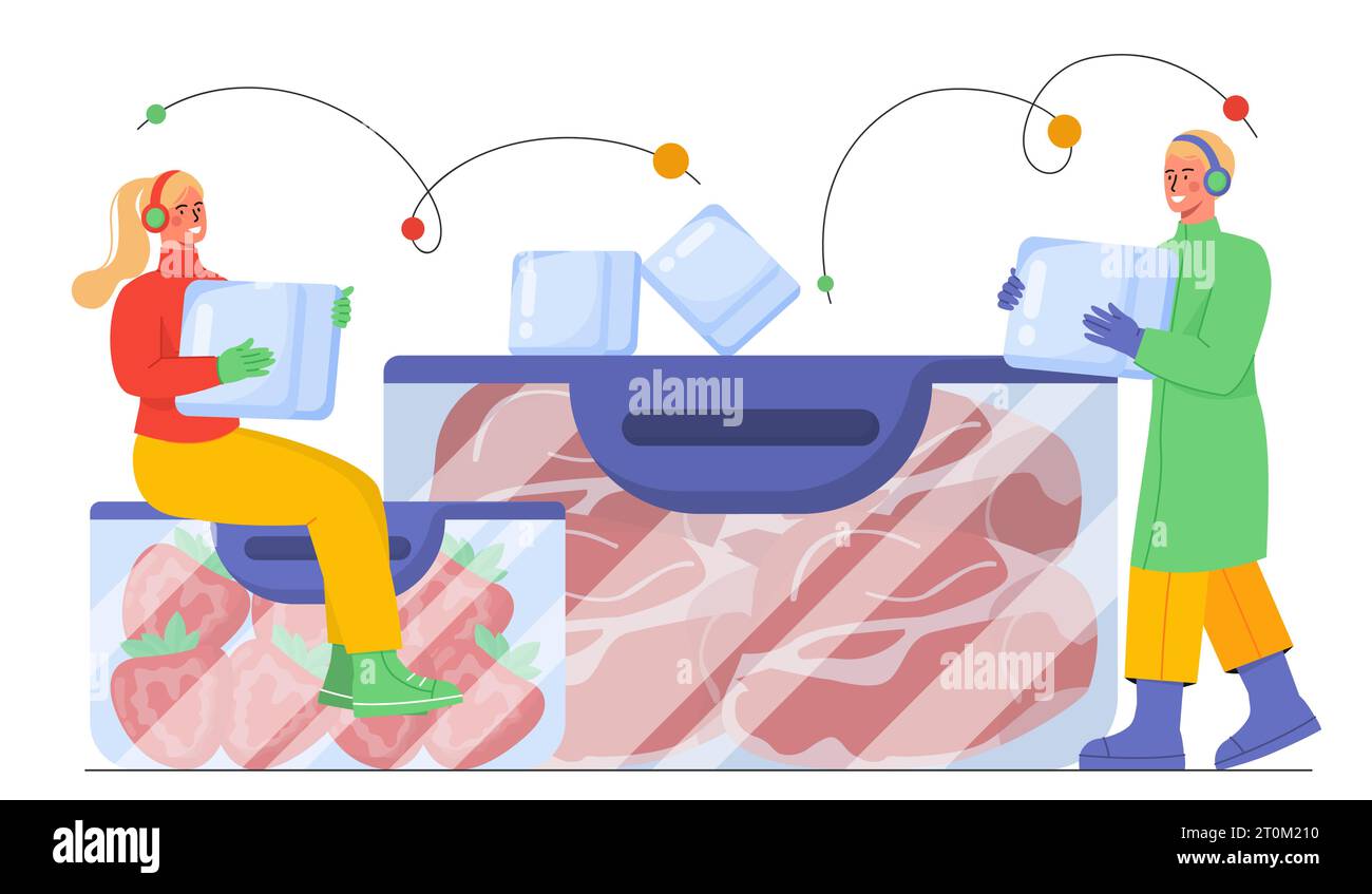 Frozen food section grocery store Cut Out Stock Images & Pictures - Alamy