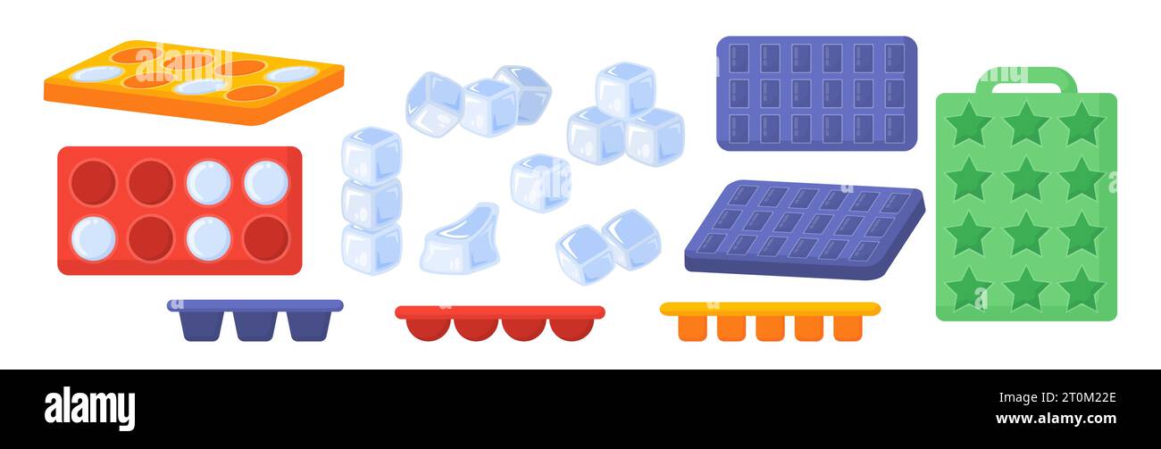 Ice plastic trays vector set Stock Vector Image & Art - Alamy