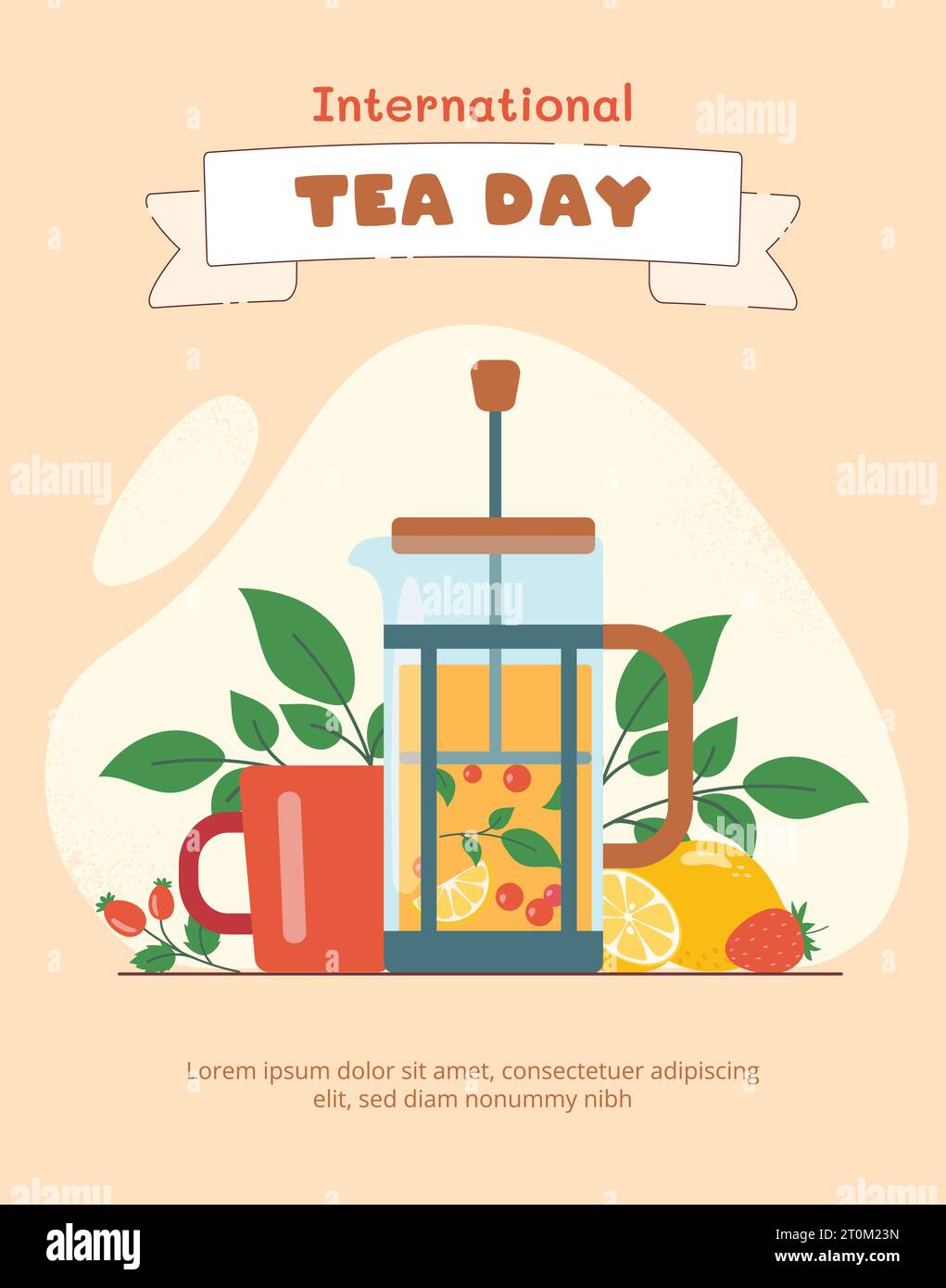 International tea day background Stock Vector Images - Alamy