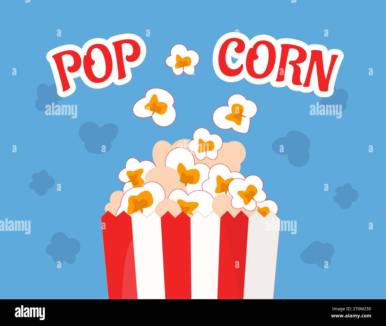 Popcorn in basket vector poster Stock Vector Image & Art - Alamy