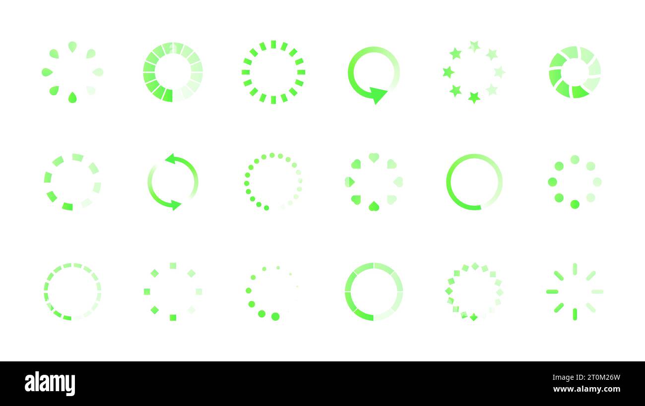 Loading symbols white vector set Stock Vector Image & Art - Alamy