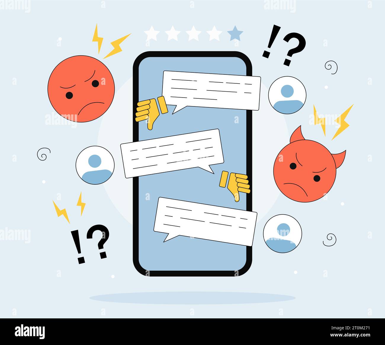 Incoming bullying message vector concept Stock Vector Image & Art - Alamy