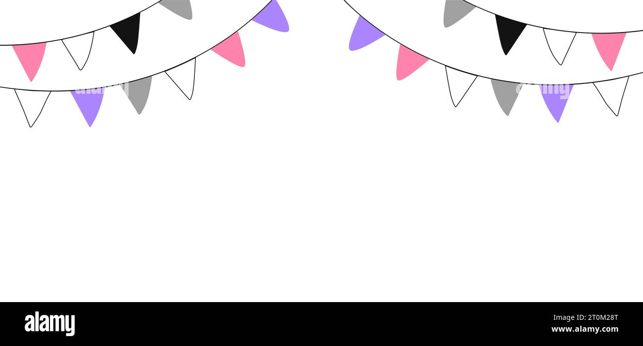 Festive decorations garlands vector line Stock Vector Image & Art - Alamy