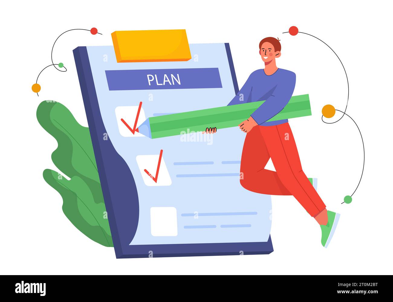 Man with plan vector concept Stock Vector Image & Art - Alamy