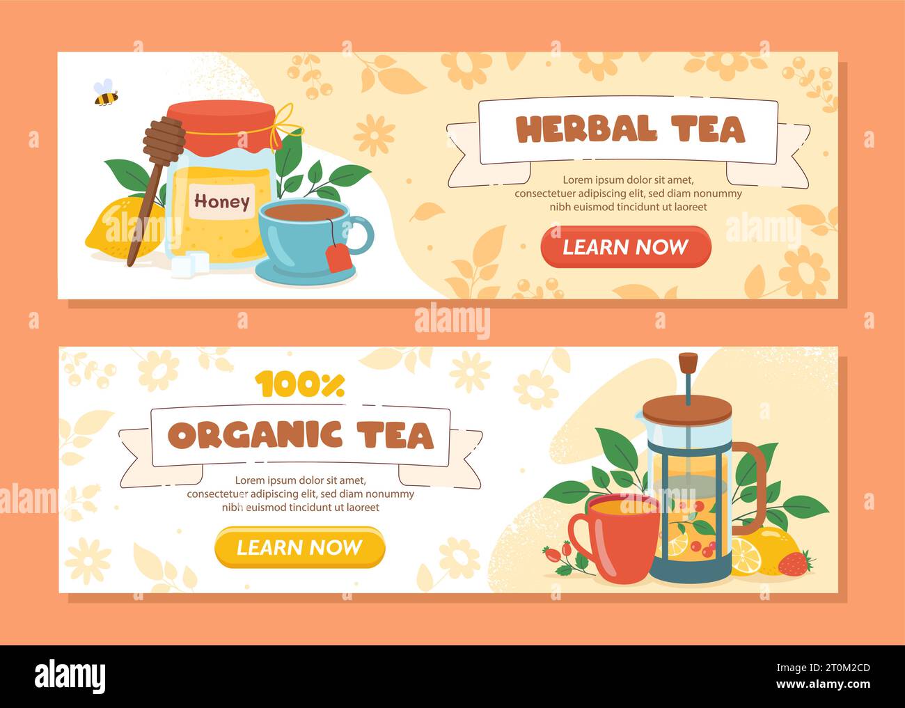 Tea banners vector set Stock Vector Image & Art - Alamy