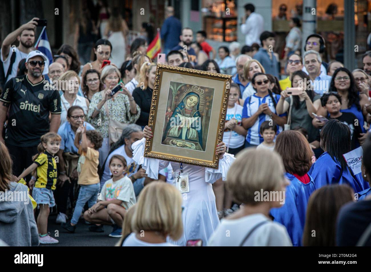 Madrid, Spain. 07th Oct, 2023. A woman from the Dominican Republic ...