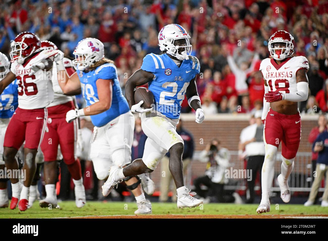 Mississippi running back Ulysses Bentley IV (24) makes a 7-yard ...