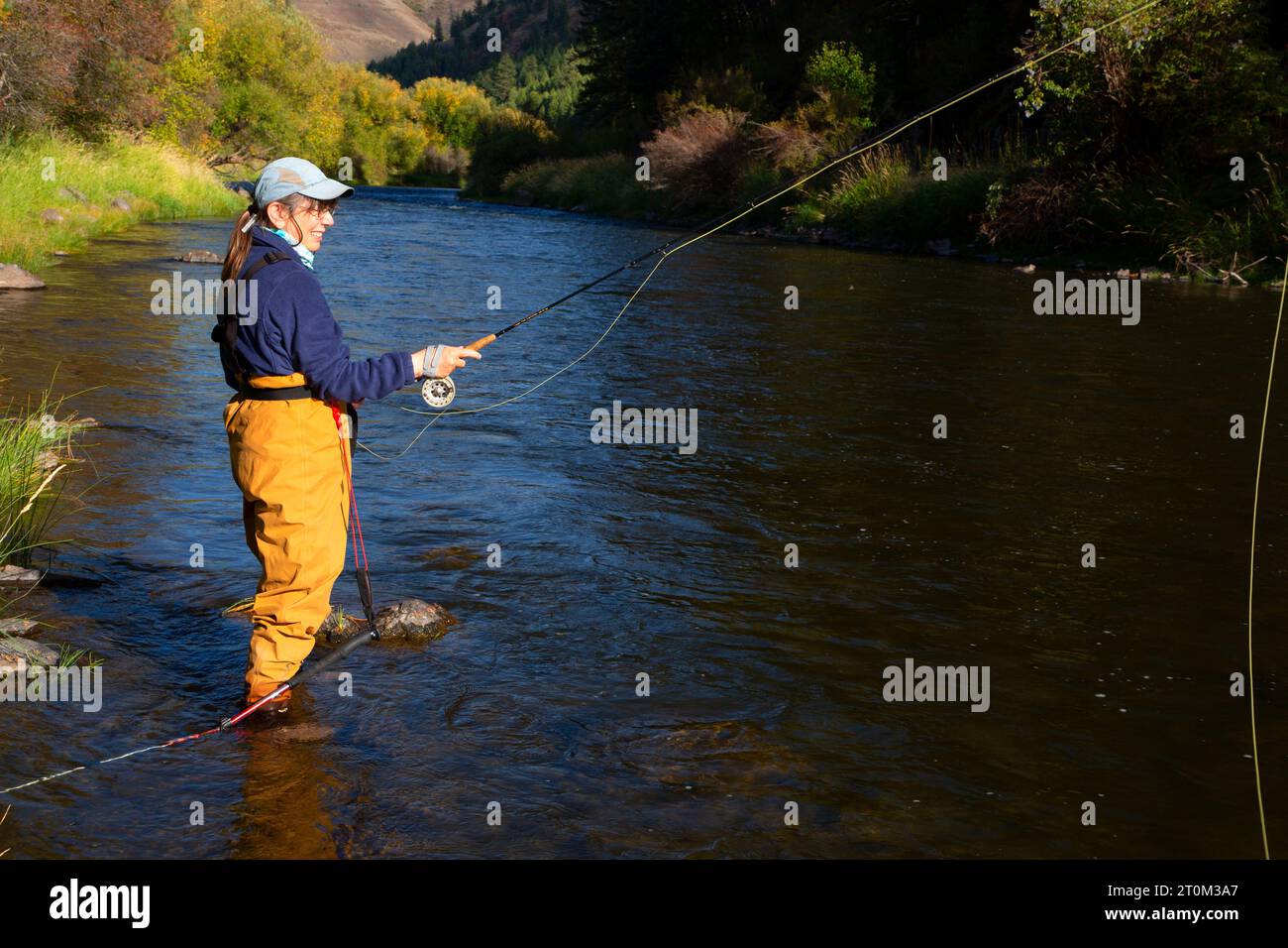 Fly fishing on Wallowa River, Wallowa Lake Highway Forest State Scenic ...