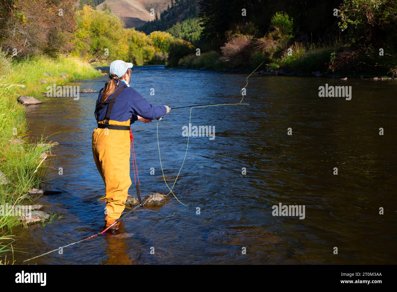 Fly fishing on Wallowa River, Wallowa Lake Highway Forest State Scenic ...